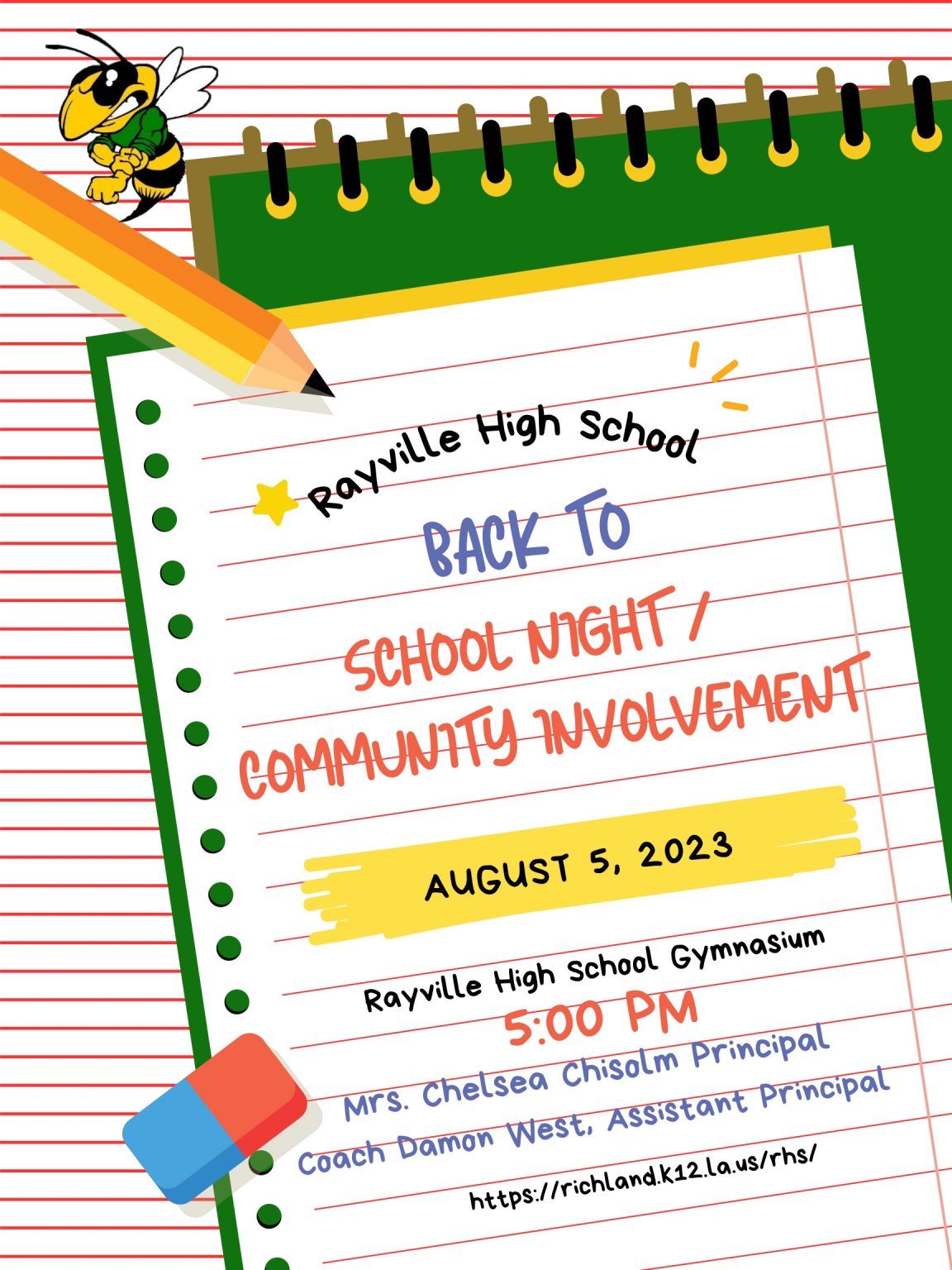 Rayville High School – Chelsea Chisolm, Principal · Damon West ...